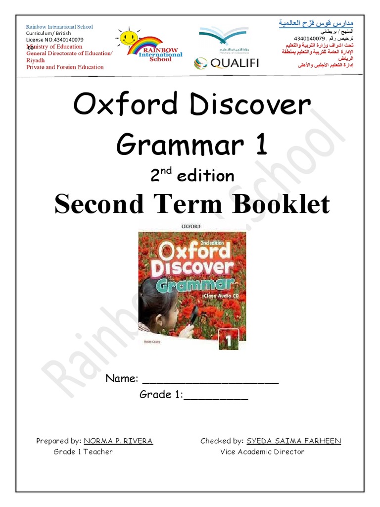 Grammar 2nd Term Booklet | PDF | Language Mechanics | Linguistic Morphology