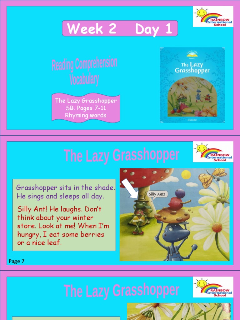 RCV T2 W2 D1 SB 7-11 The Lazy Rhyming Words | PDF