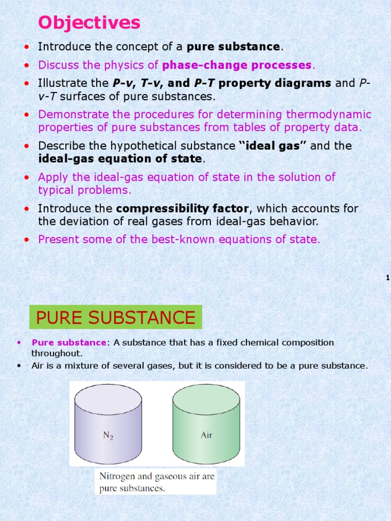 4 - Properties of Pure Substances - 2020 | PDF | Gases | Phase (Matter)