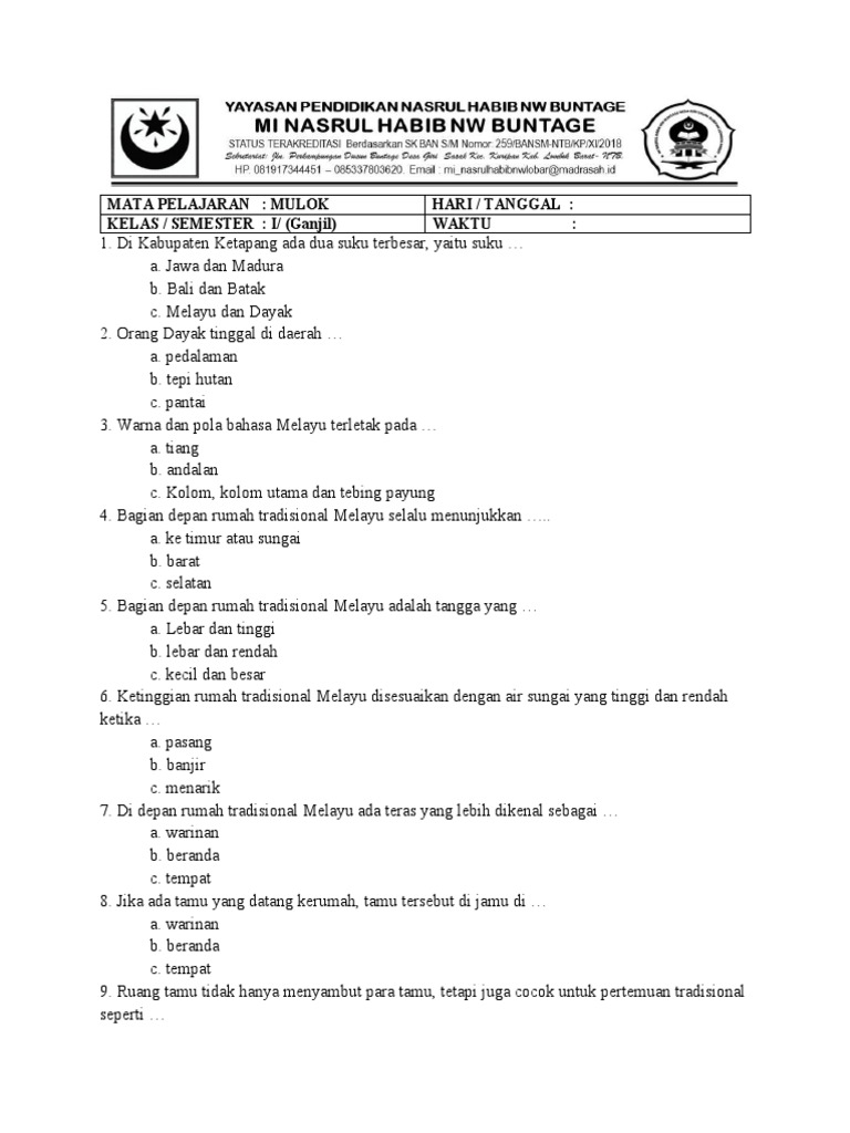 MULOK KELAS I Dan II | PDF | Seni