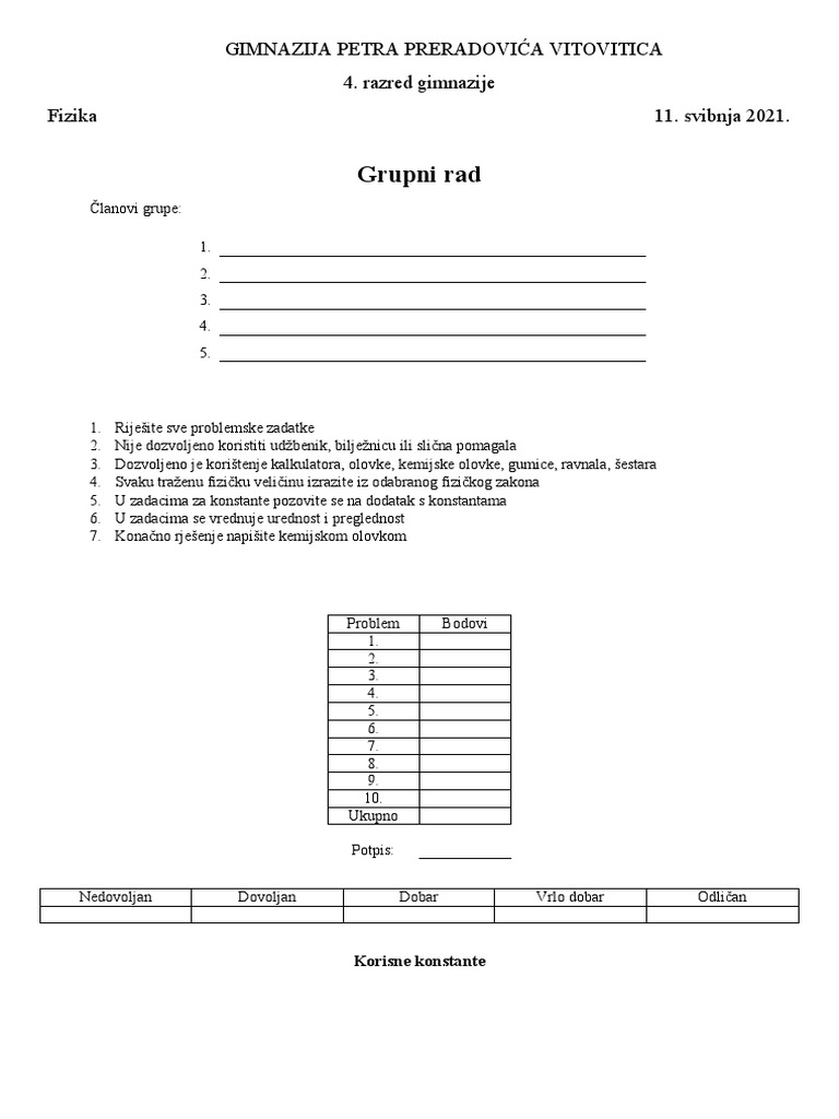 OGIM - Grupni Rad | PDF