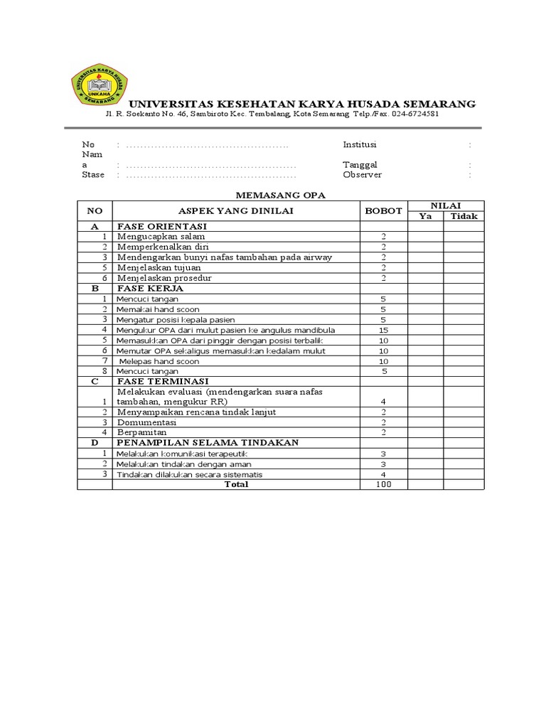 MEMPRAKTIKkan Pemasangan OPA | PDF