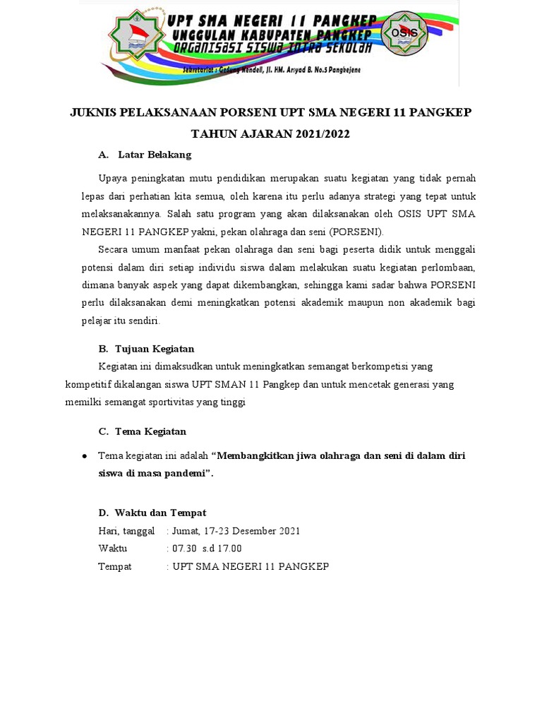 Juknis Porseni | PDF