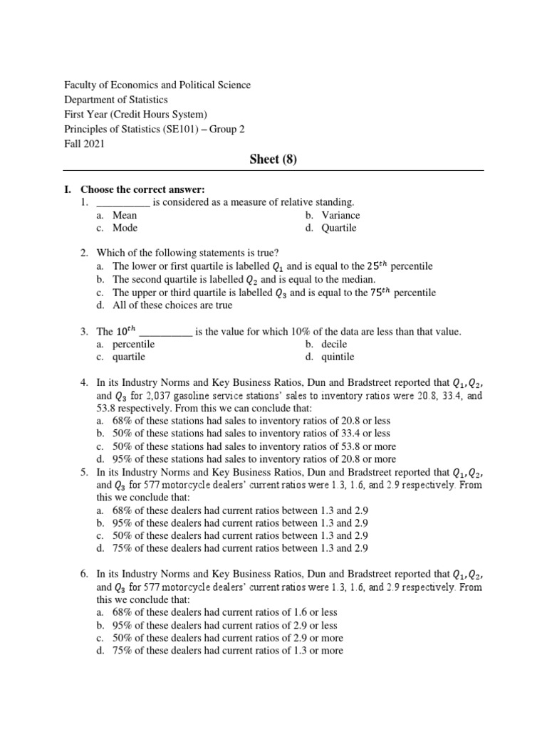 Analysis of Statistics Principles Coursework on Measures of Central ...