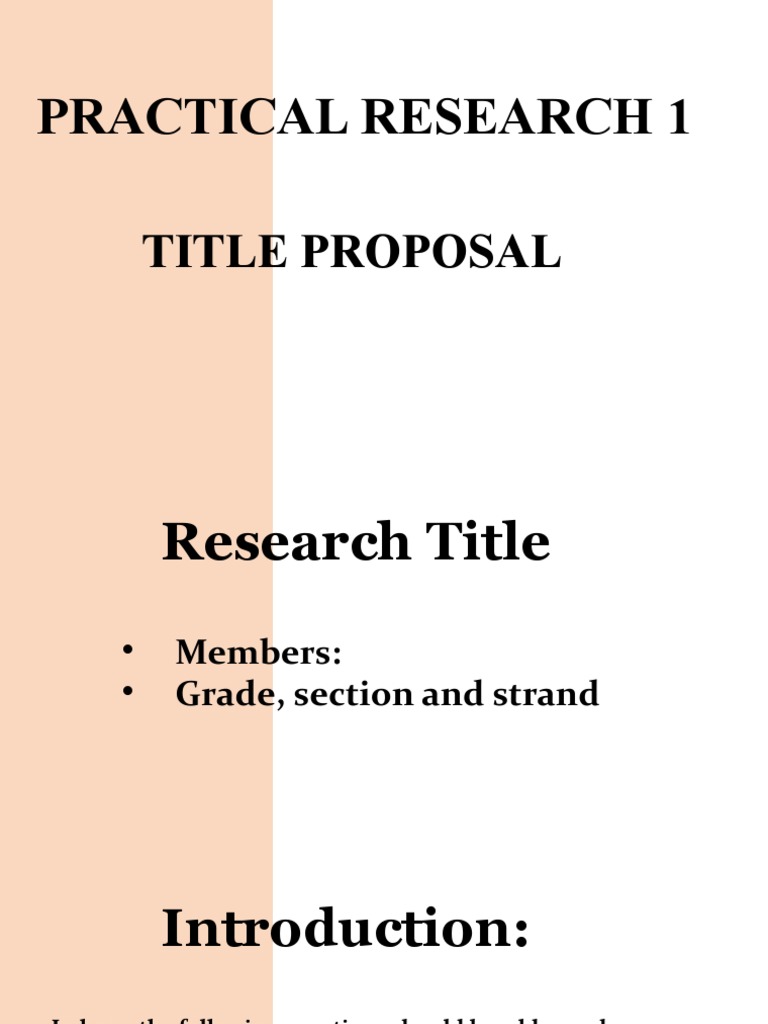 Research Title Proposal Guidelines | PDF | Art | Computers