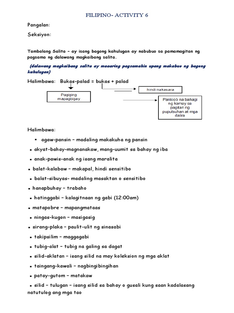 Filipino - Activity 7-2nd Quarter | PDF