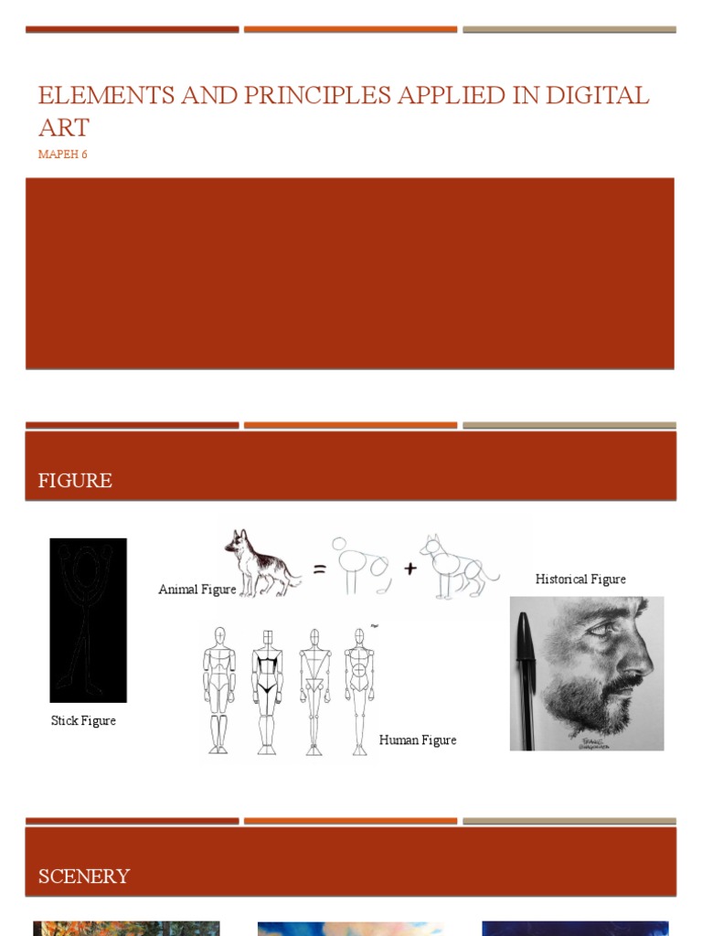 Elements and Principles Applied in Digital ART: Mapeh 6 | PDF
