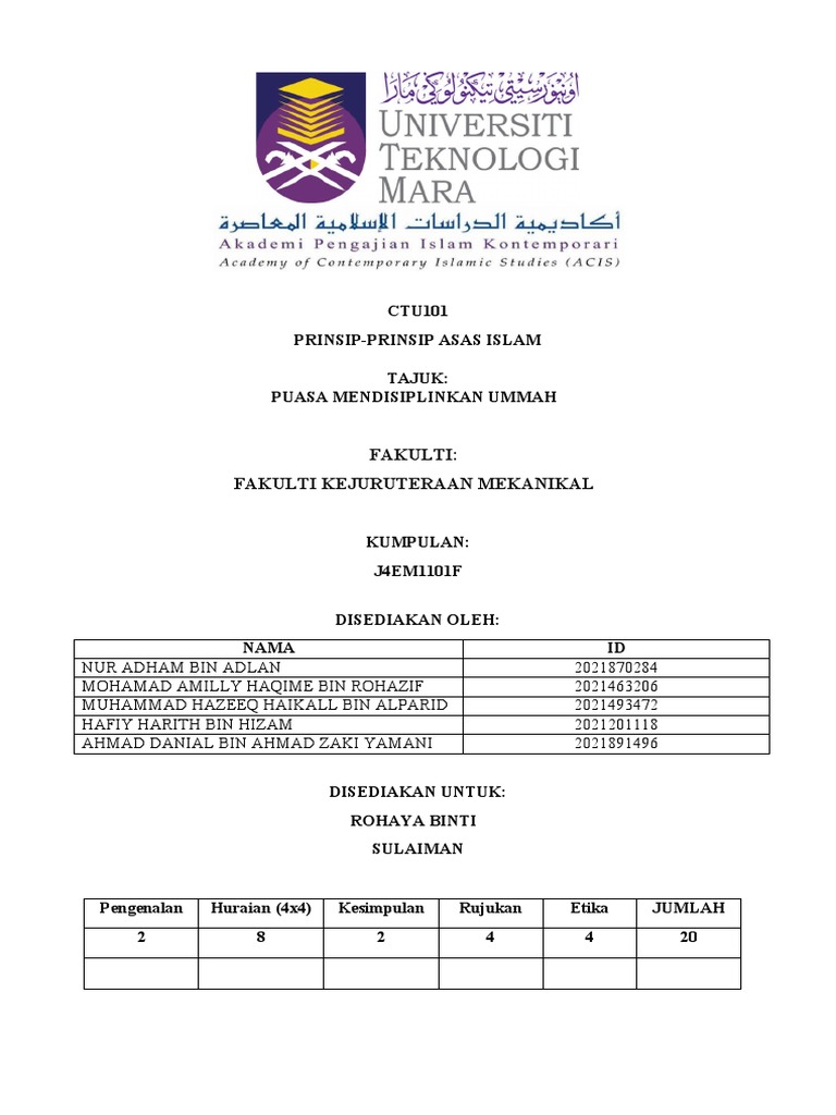 Assignment Group Ctu 101 Pdf Agama Spiritualitas