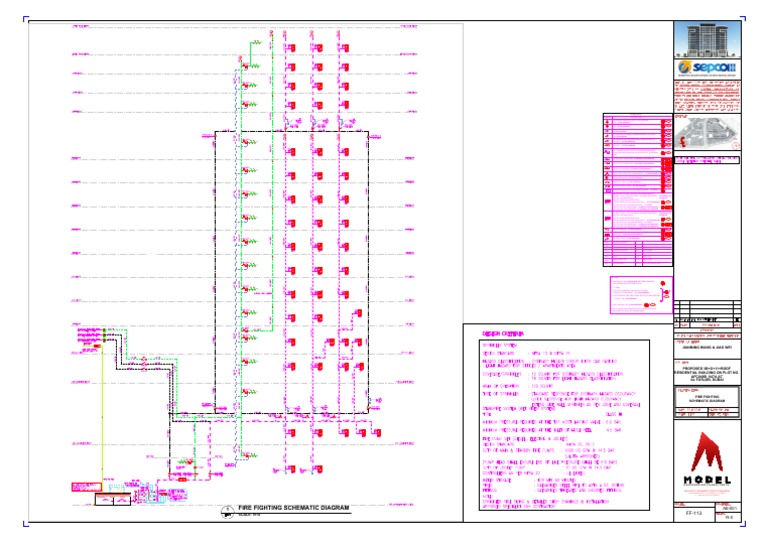 FF-113 - Fire Protection Schematic Diagram | PDF | Pipe (Fluid ...