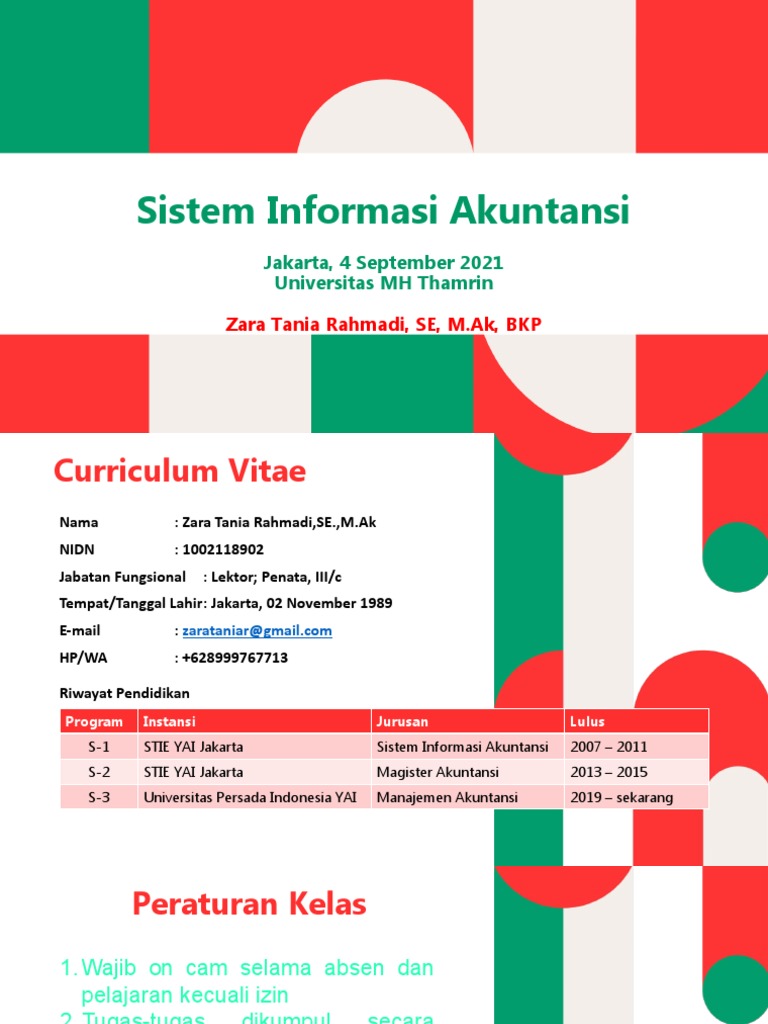 SIA Pertemuan 1 | PDF