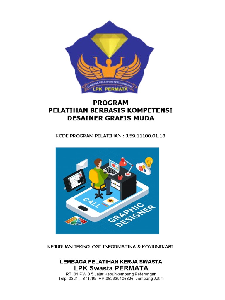 Program Pelatihan Berbasis Kompetensi Desainer Grafis Muda LPK Permata | PDF