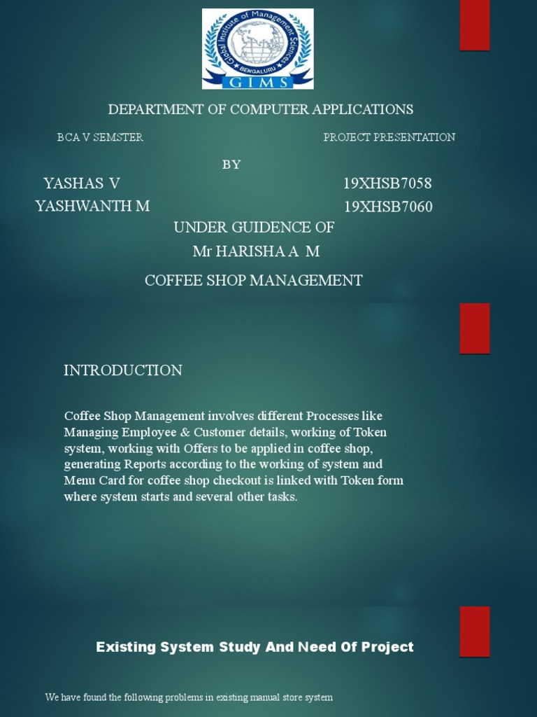 Coffee Shop Manaegment System | PDF