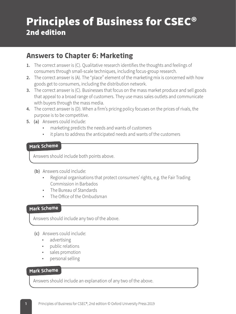 Principles of Business For CSEC®: 2nd Edition | PDF