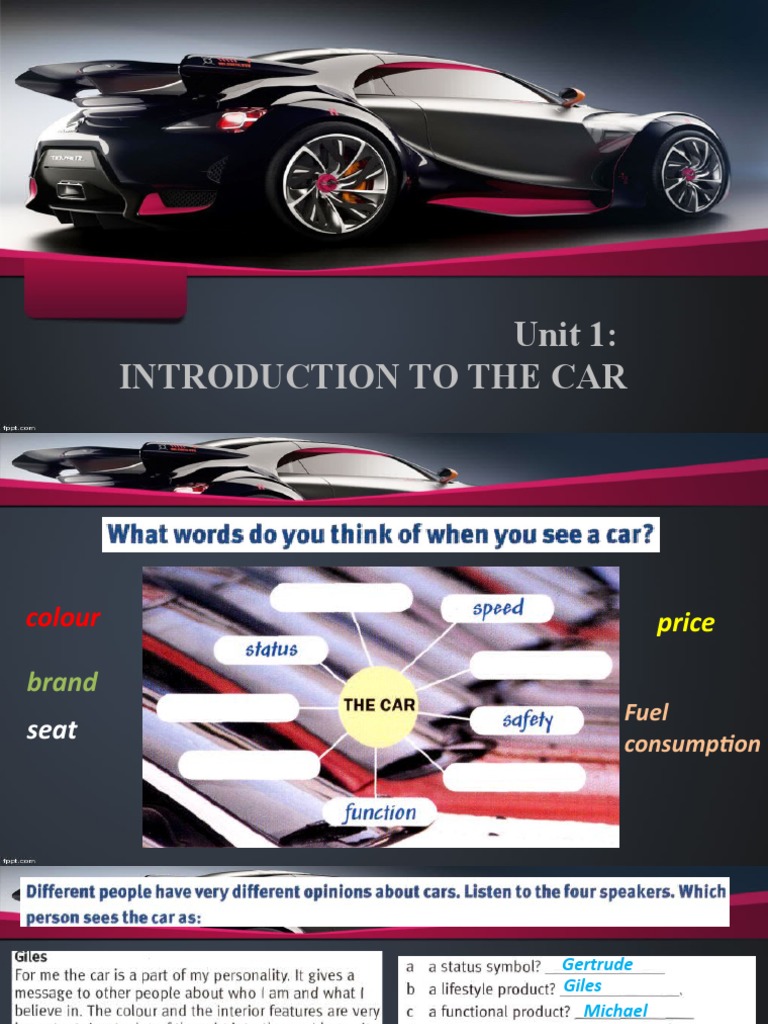 Unit 1 Introduction To The Car | PDF