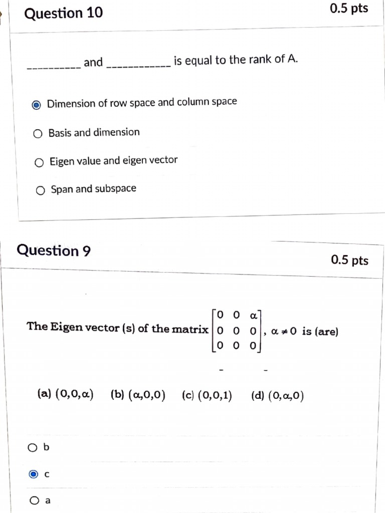MFDS Quiz 1.1 | PDF | Eigenvalues And Eigenvectors | Linear Algebra