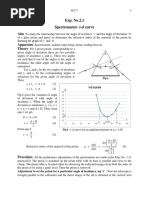 Refractive Index of Prism Using Spectrometer | PDF | Refraction | Refractive Index