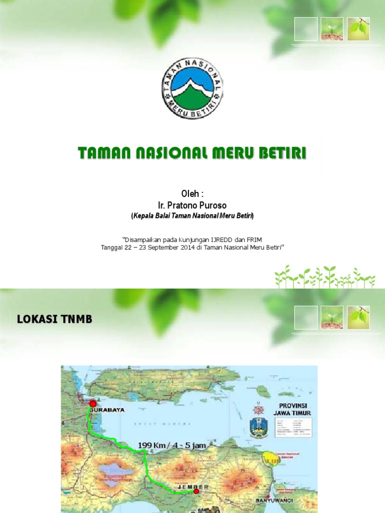 Taman Nasional Meru Betiri: Oleh: Ir. Pratono Puroso | PDF
