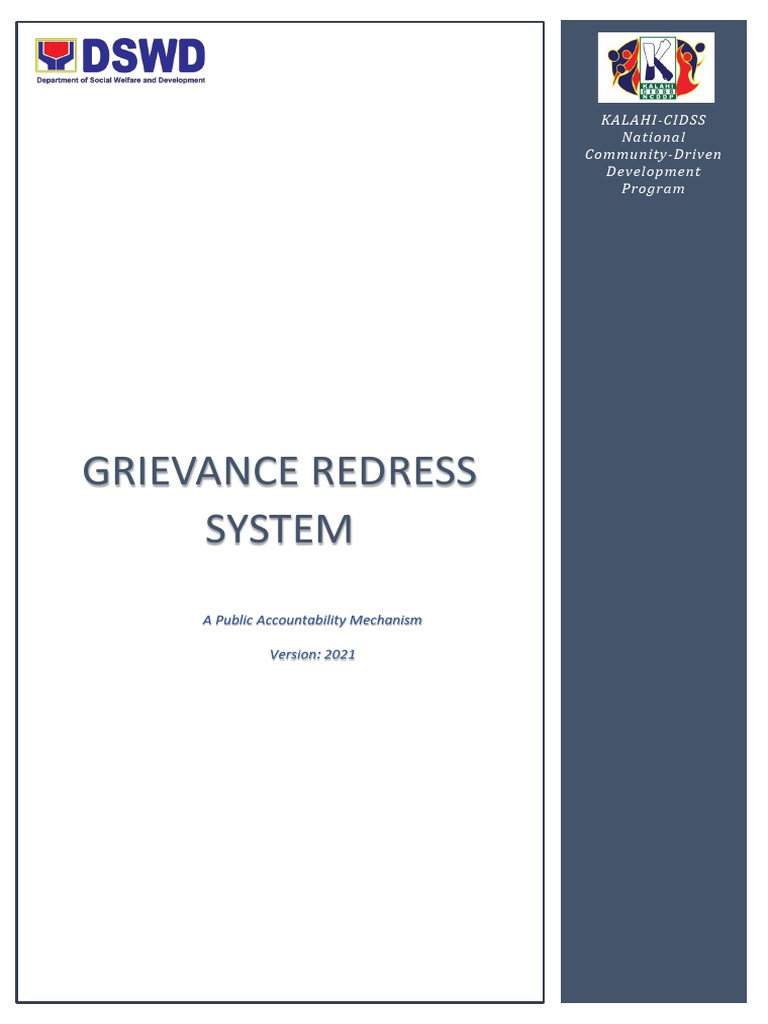 NCDDP AF GRS Manual Aug2021 | PDF | Applied Ethics | Policy