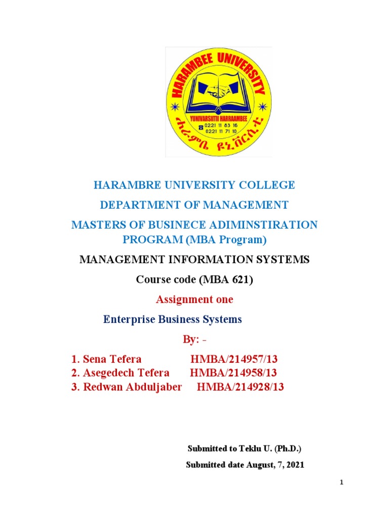 Mis Assignment. | PDF | Enterprise Resource Planning | Customer Relationship Management