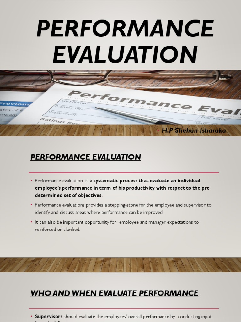 Performance Evaluation | PDF | Performance Appraisal | Evaluation