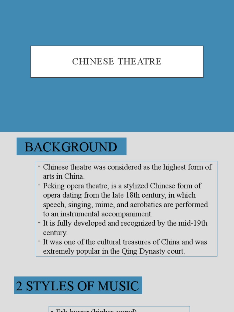 Chinese Theatre | PDF | Art | Classics