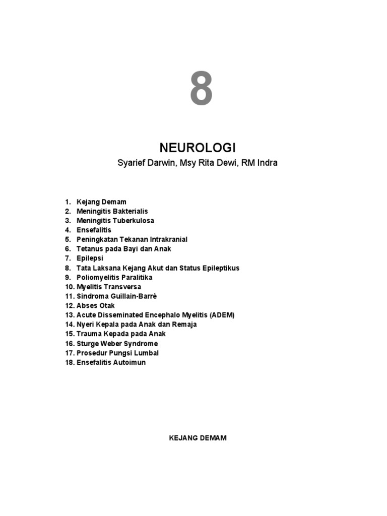 PPK Neurologi Anak 2019r3 Terbaru | PDF