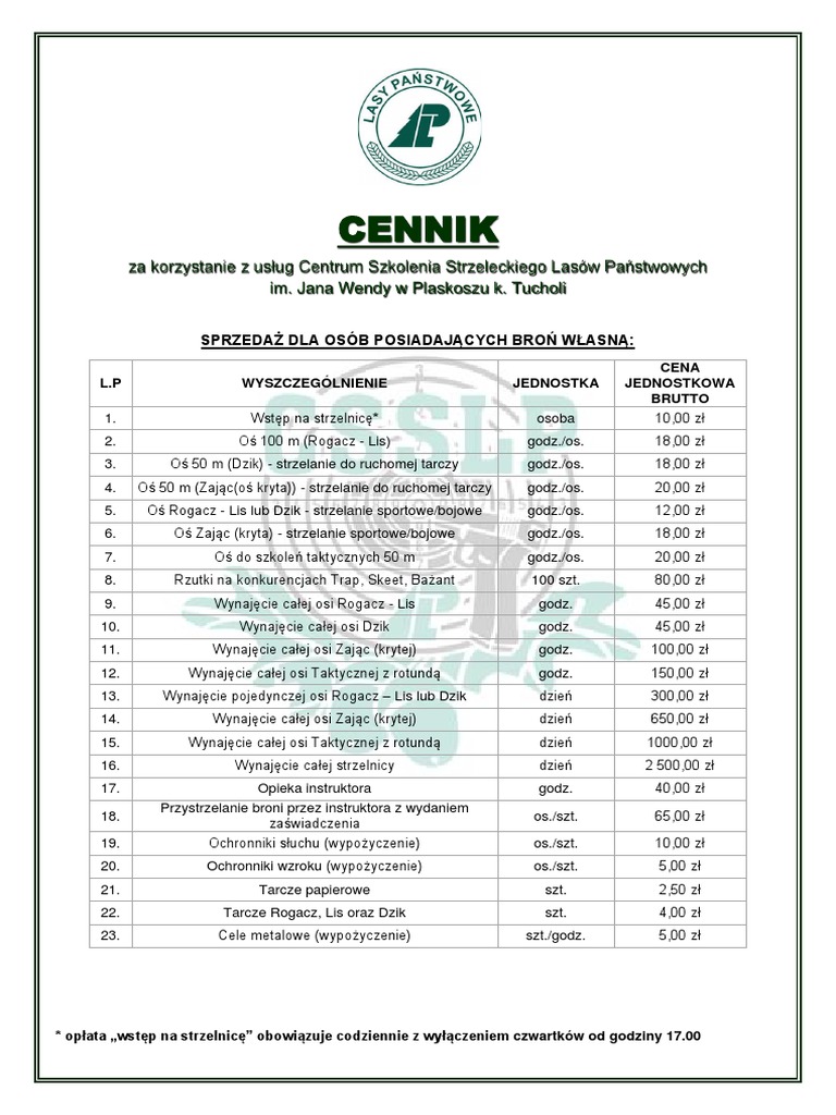 CENNIK | PDF