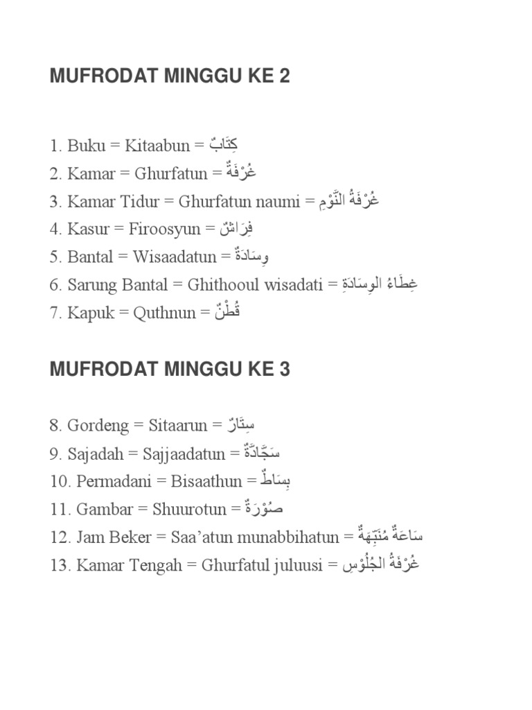 MUFRODAT | PDF