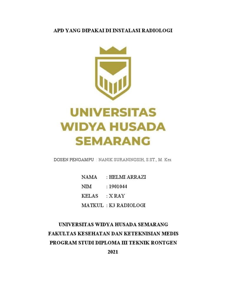Apd Yang Dipakai Di Instalasi Radiologi | PDF | Kesehatan Holistik ...