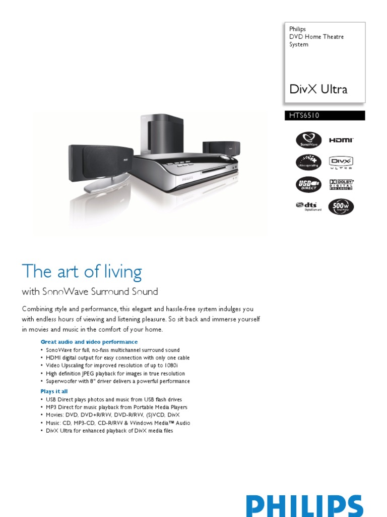 Philips HT6510 Hvs | PDF | Hdmi | Loudspeaker
