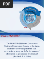 Philgeps Presentation | PDF | Business | Finance & Money Management