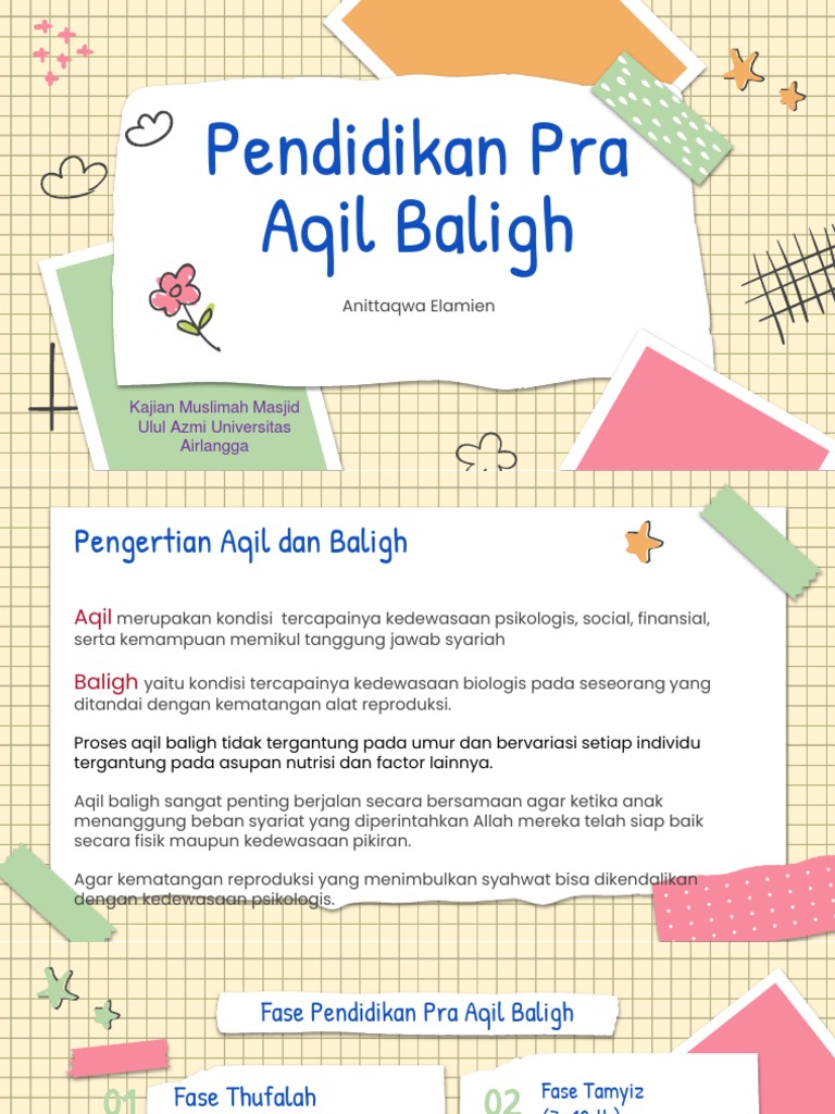Pendidikan Pra Aqil Baligh | PDF | Kesehatan Holistik