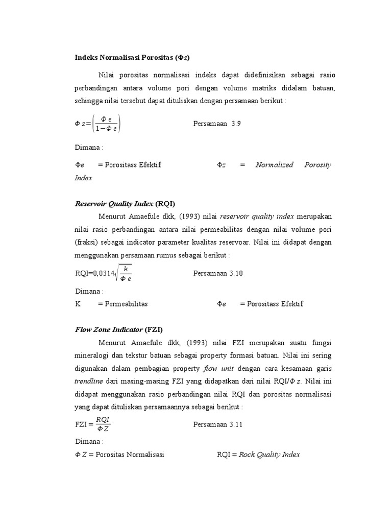 Indeks Normalisasi Porositas dan RQI | PDF | Metode & Bahan Ajar