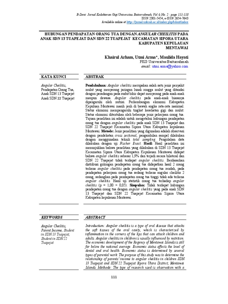 Angular Cheilitis 1 | PDF