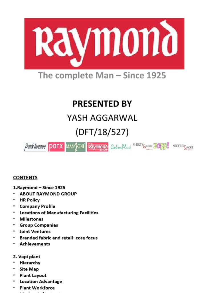 The Complete Man: An Overview of Raymond Group's Operations | PDF ...