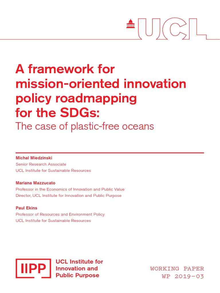 A Framework For Mission-Oriented Policy Roadmapping For The Sdgs Final ...