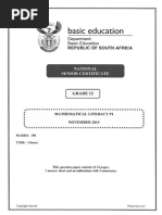 Mathematical Literacy Maths LIT NSC P1 QP Sept 2022 Eng | PDF | Value ...