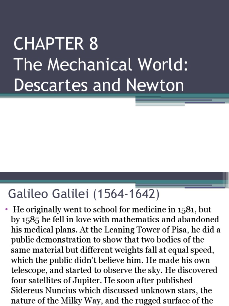 CHAPTER 8 The Mechanical World Descartes and Newton | PDF | Isaac ...