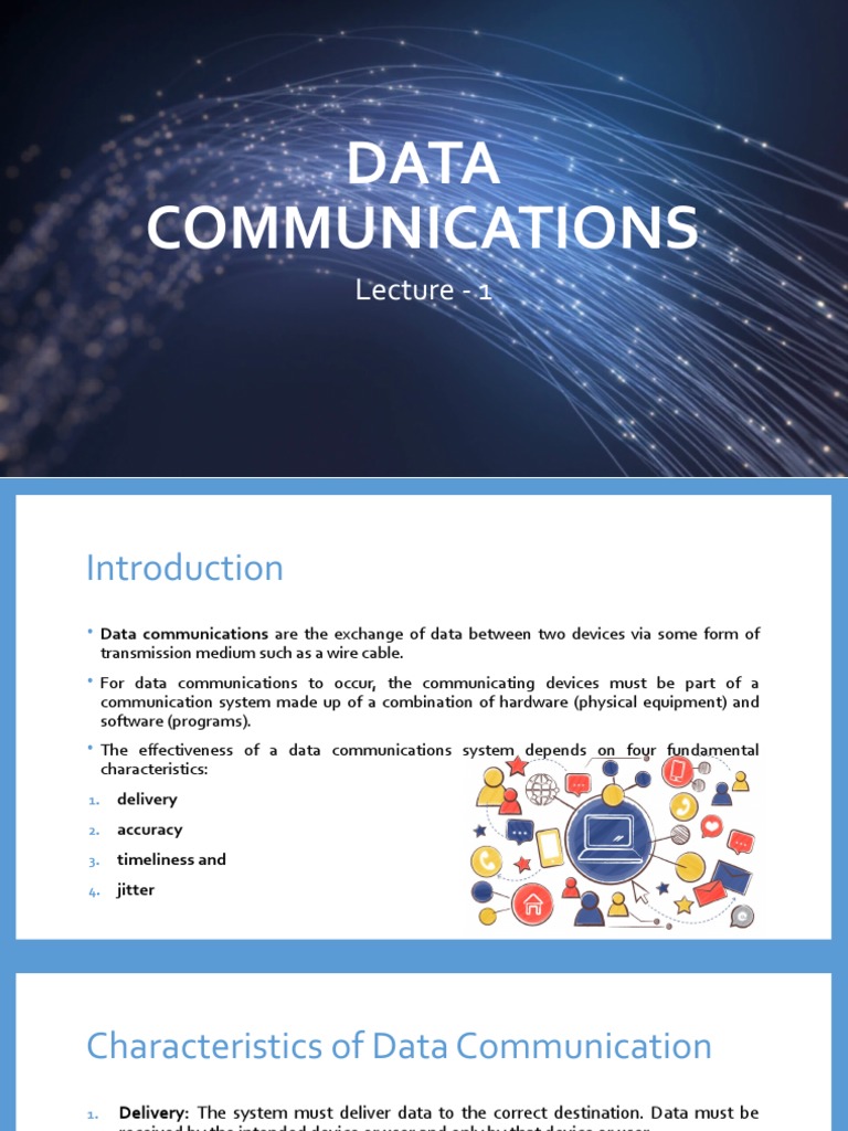 Data Communications: Lecture - 1 | PDF | Data Transmission | Ascii