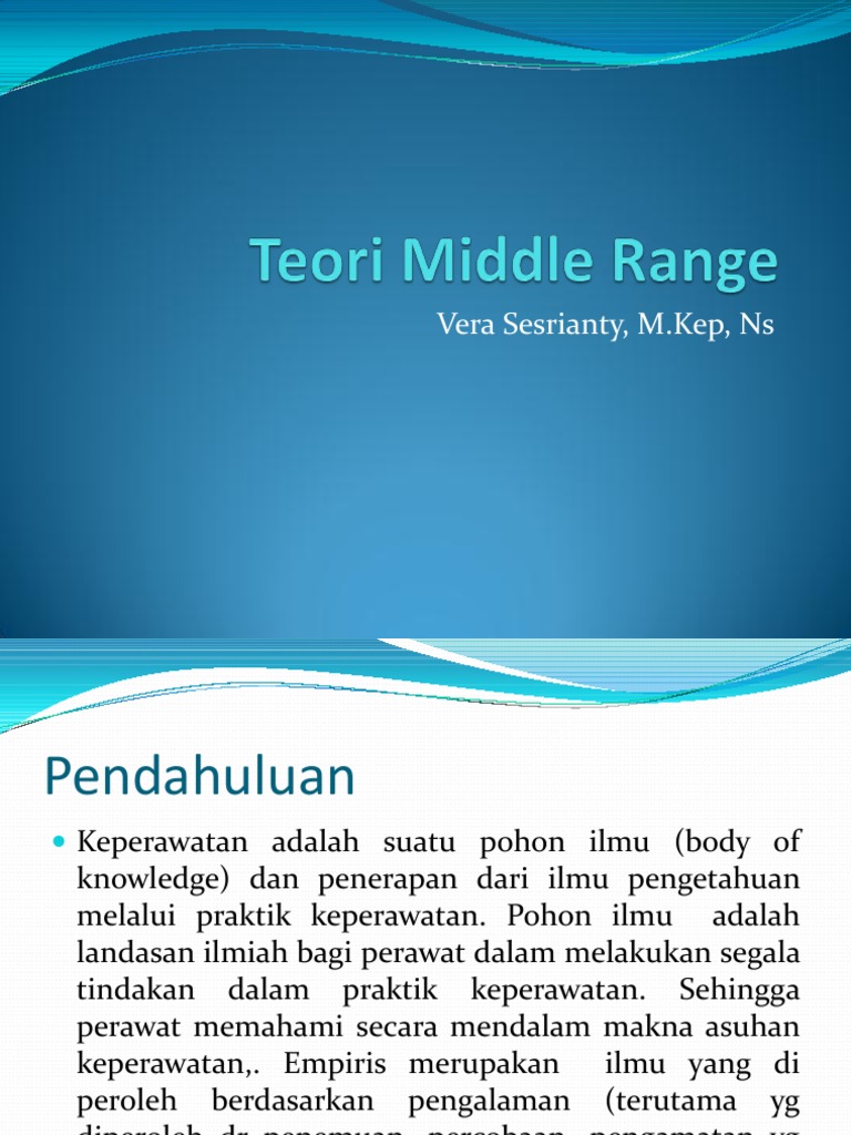 Teori Middle Range | PDF