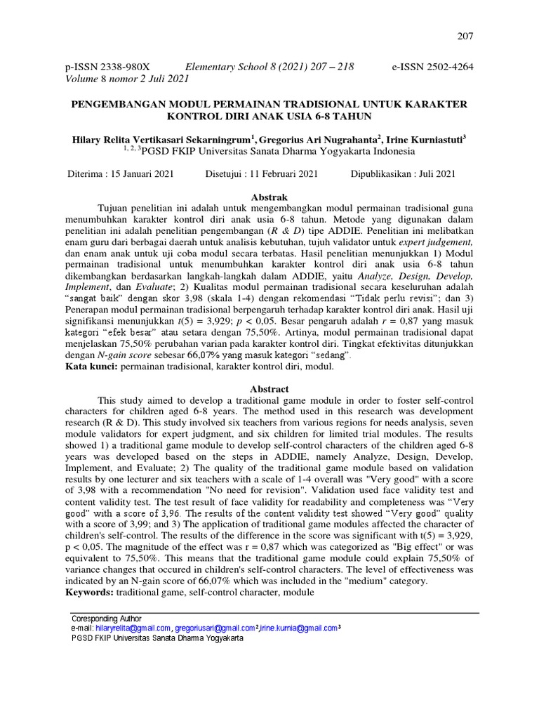 Modul Permainan Tradisional Anak | PDF