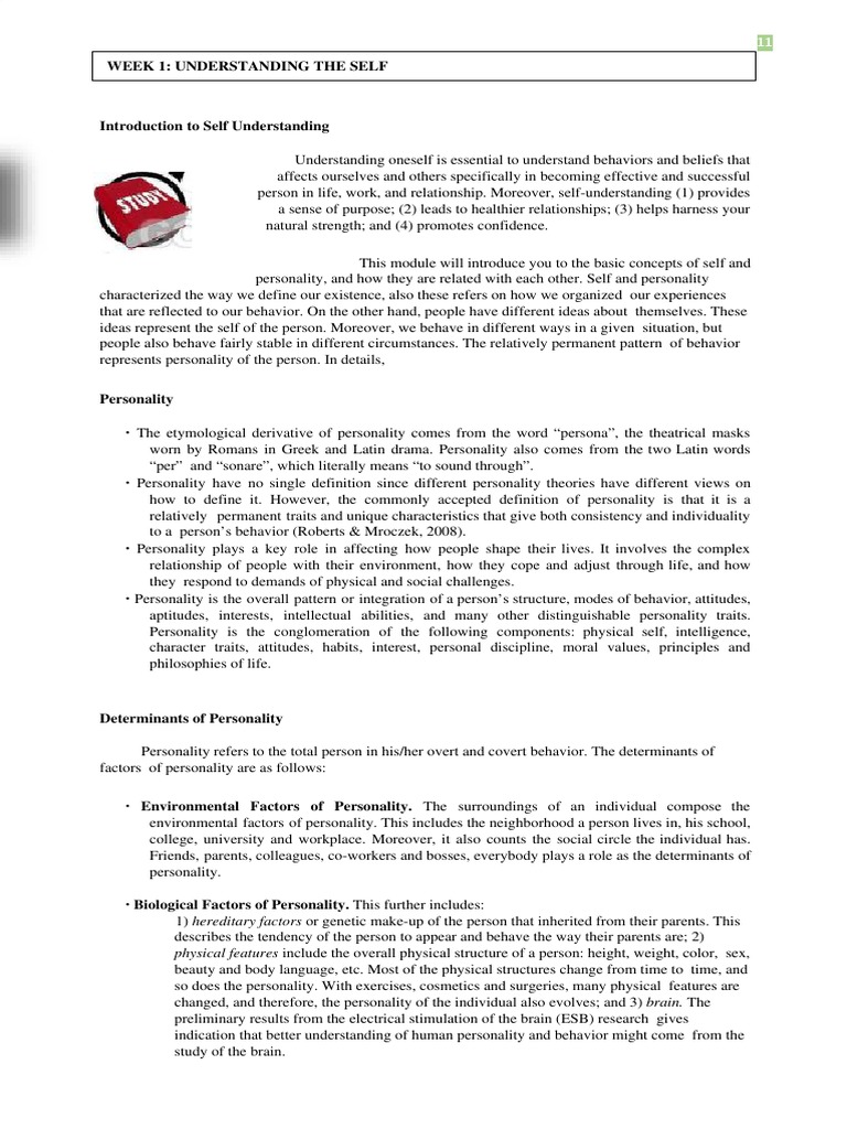 Introduction To Self | PDF | Extraversion And Introversion | Cognition