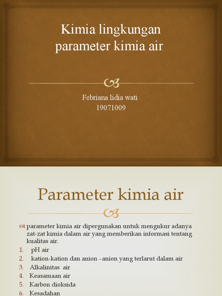 Kimia Lingkungan Parameter Air | PDF