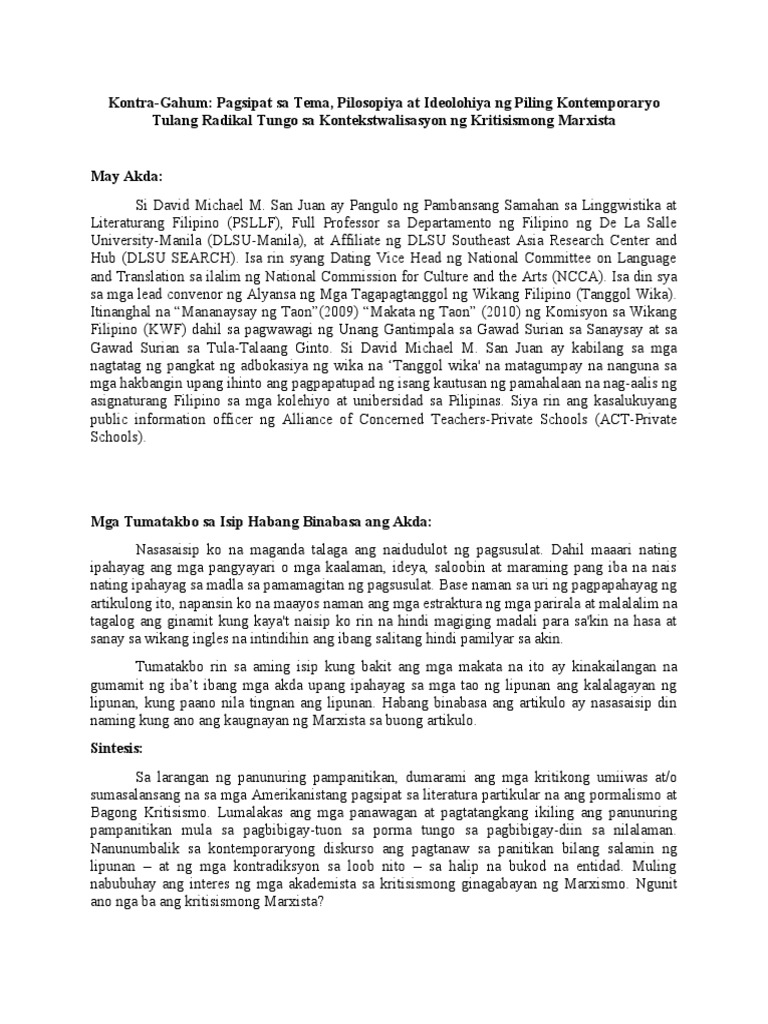 Pagsusuri NG Ikatlong Pangkat | PDF