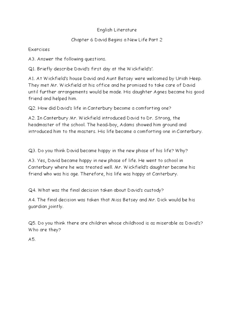 David's New Life at Wickfield | PDF | Religion & Spirituality