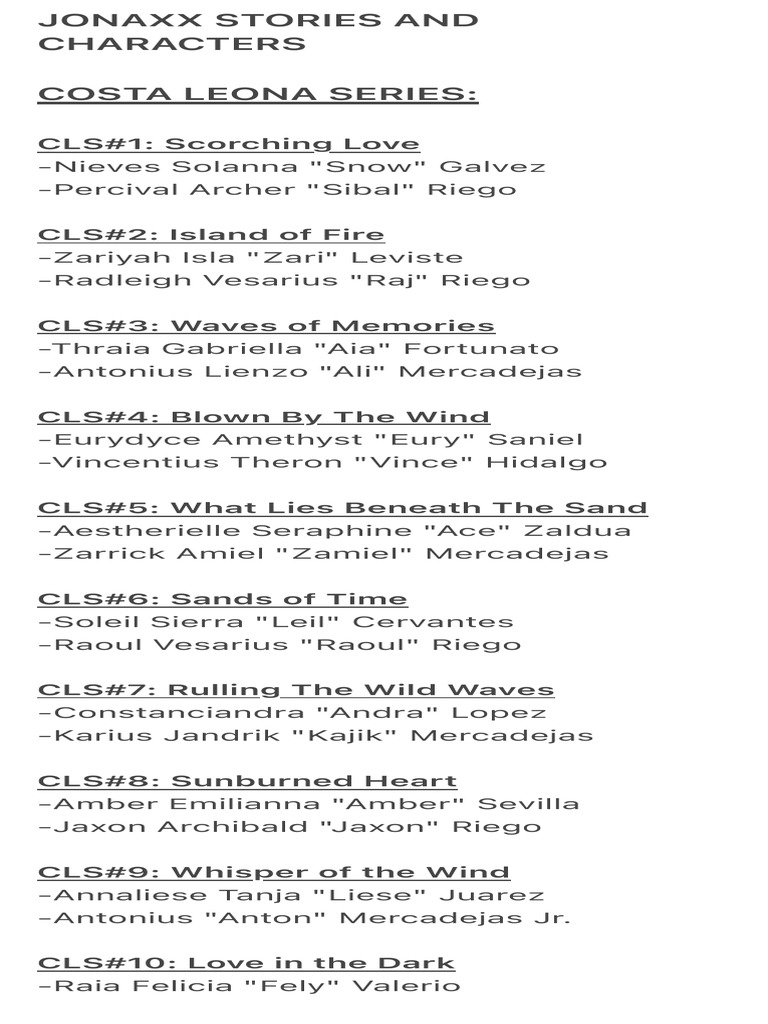 Jonaxx Stories and Characters | PDF