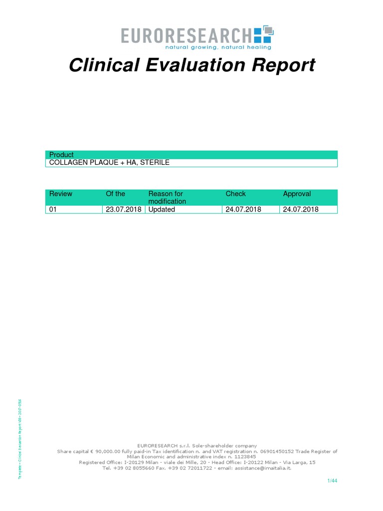 Evalution Report | PDF | Wound Healing | Wound