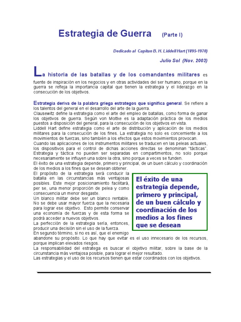 Estrategia de Guerra 1 | PDF