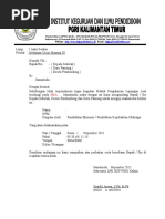 Surat Undangan TM Classmeeting | PDF