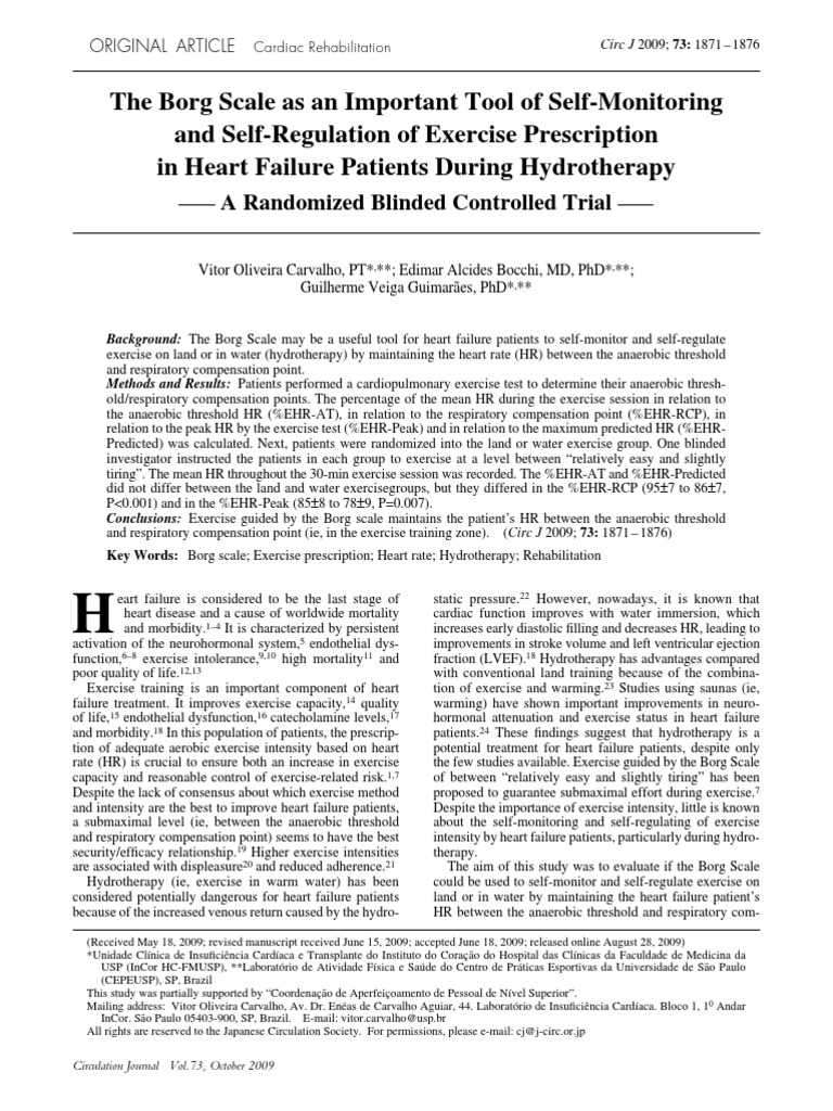 Borg Scale | Download Free PDF | Heart Failure | Heart Rate